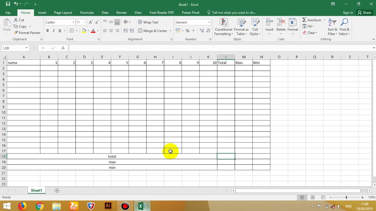 Cara Buat Tabel Di Mc Excel Hongkoong