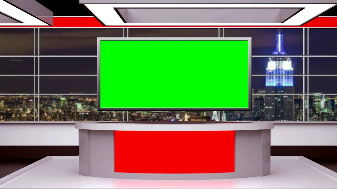 Free Hd Virtual Studio Set With Green Screen Tv 5 Different Angles
