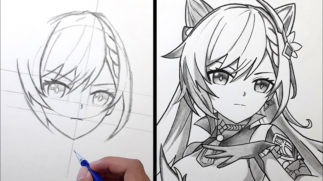 How To Draw Keqing Chibi Genshin Impact Easy Drawings Dibujos Faciles