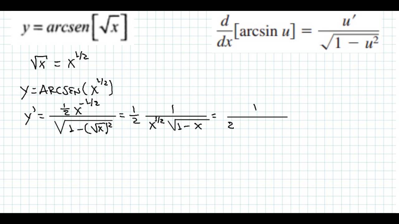 Desarrollo De Derivada Arcsec X Derivada De Inversa De Funcion