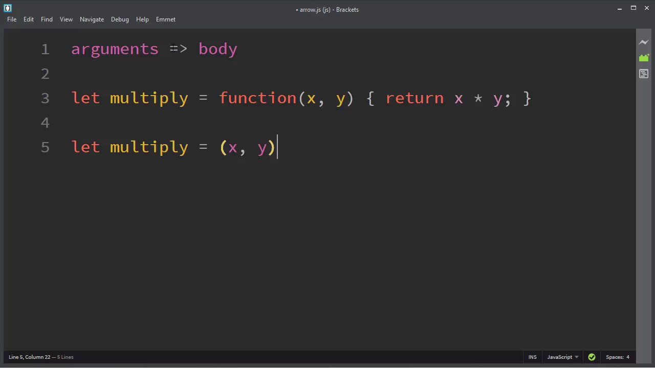 Javascript Es6 Arrow Functions Explained Tutorial Otosection