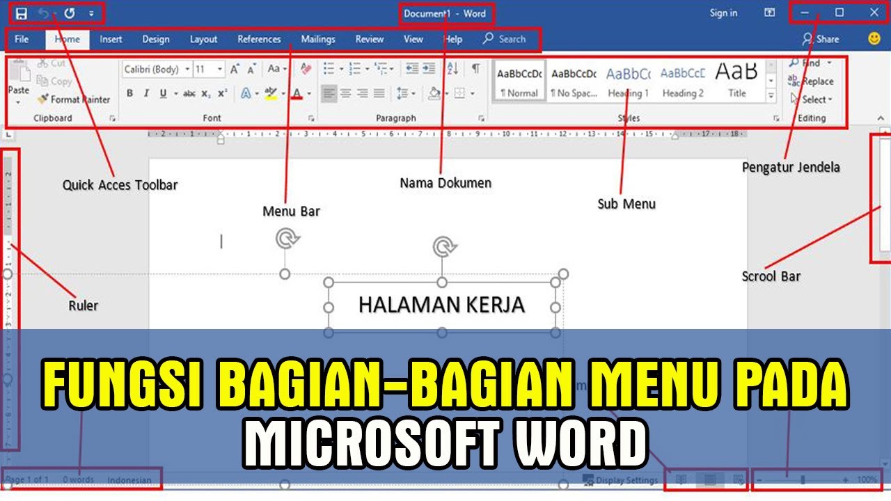 Sebutkan Fungsi Menu Dan Ikon Pada Ms Word Untuk Menyisipkan Bagian