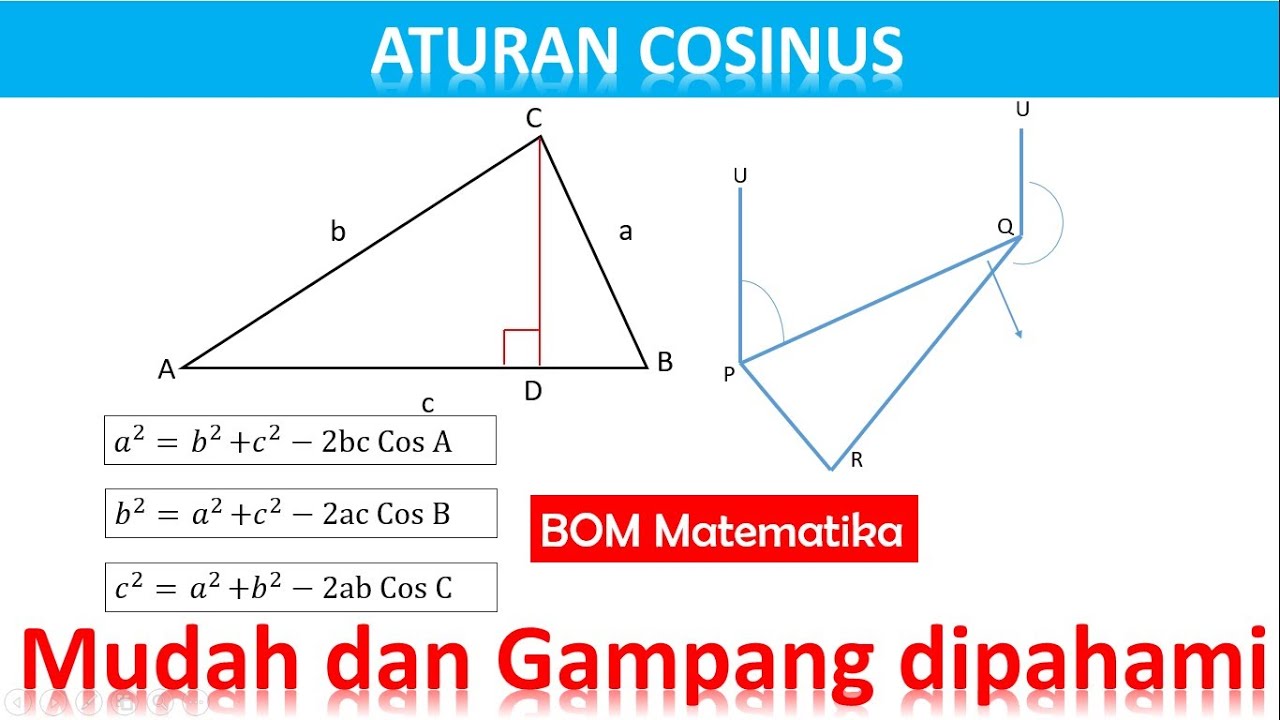 Cara Menentukan Panjang Sisi Segitiga Aturan Cosinus Otosection