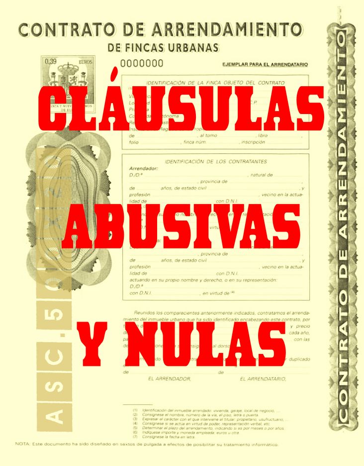 Guía De Cláusulas Abusivas O Nulas En Los Contratos De Alquiler O El