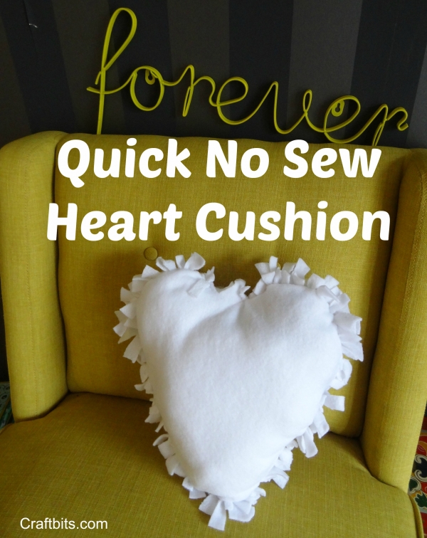 Valentines Day No Sew Heart Pillow —