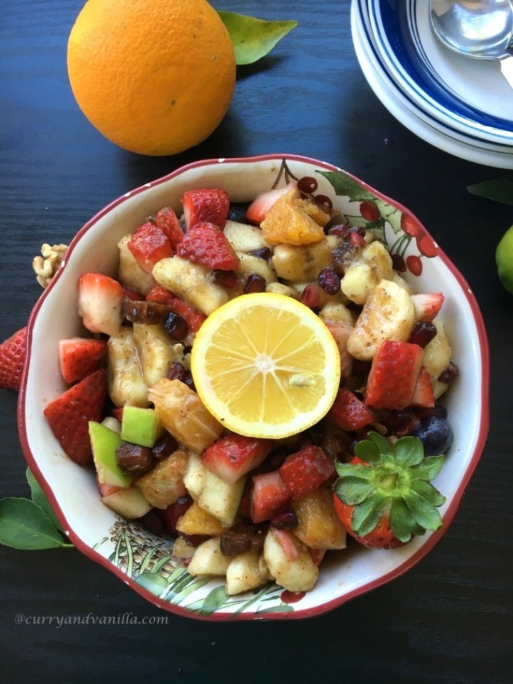 Fruit Chaat Indian Fruit Salad Recipe Curryandvanilla