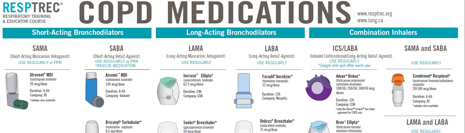 Copd Inhaler Chart