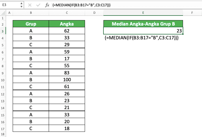 Rumus Median Excel Studyhelp