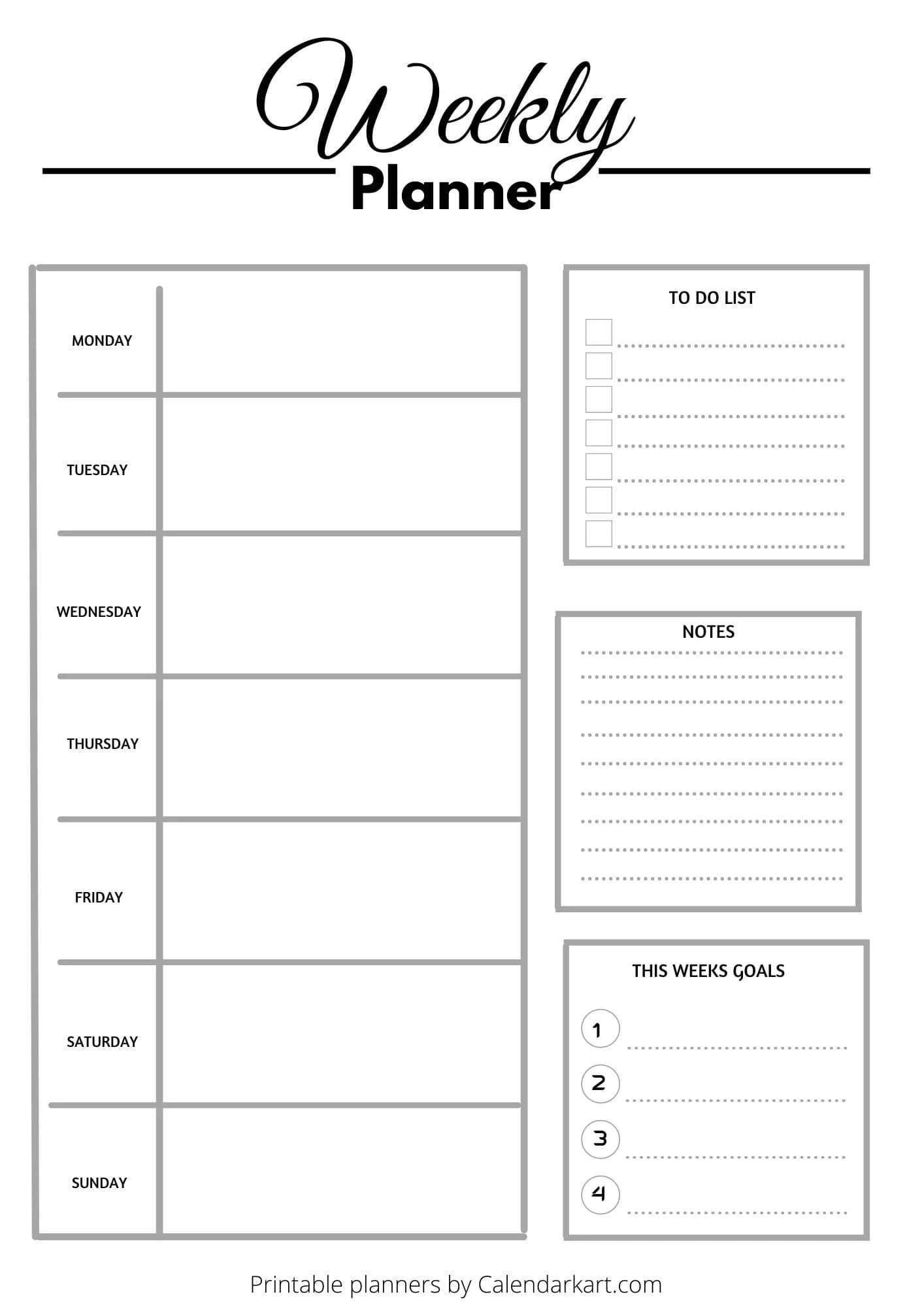 Calendars Weekly Planner Free Printable Weekly Calendar Printable