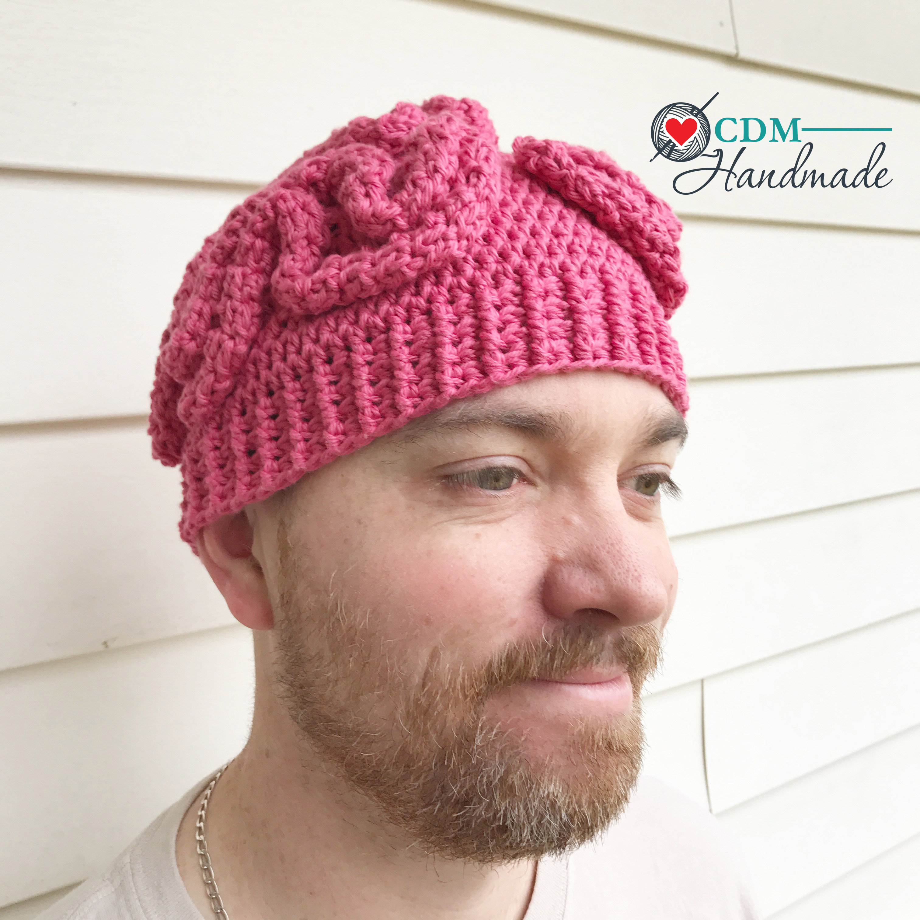 Crochet Brain Beanie A Free Pattern Cdm Handmade