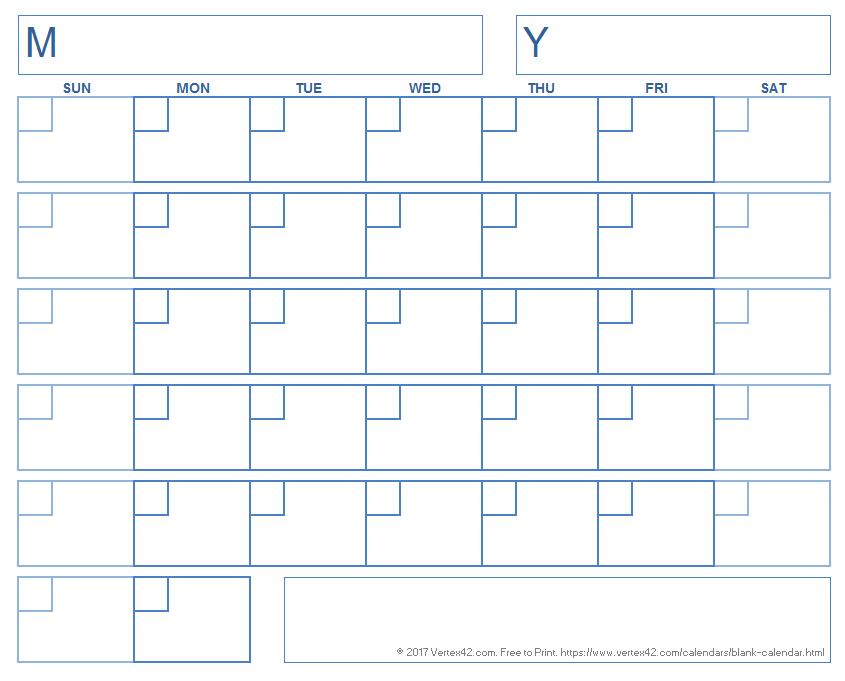 Blank Calendar Grid Printable Example Calendar Printable Blank