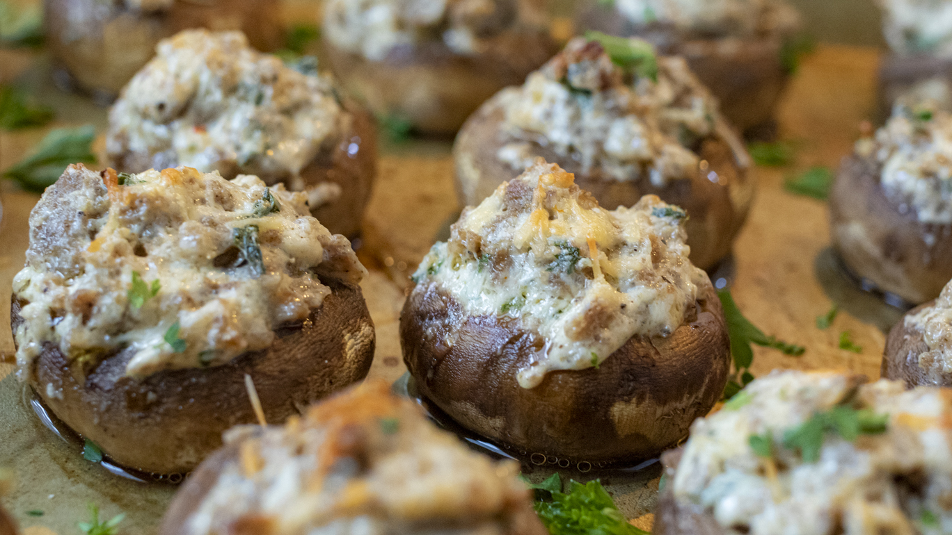 Keto Sausage Stuffed Mushrooms Chef Shamy