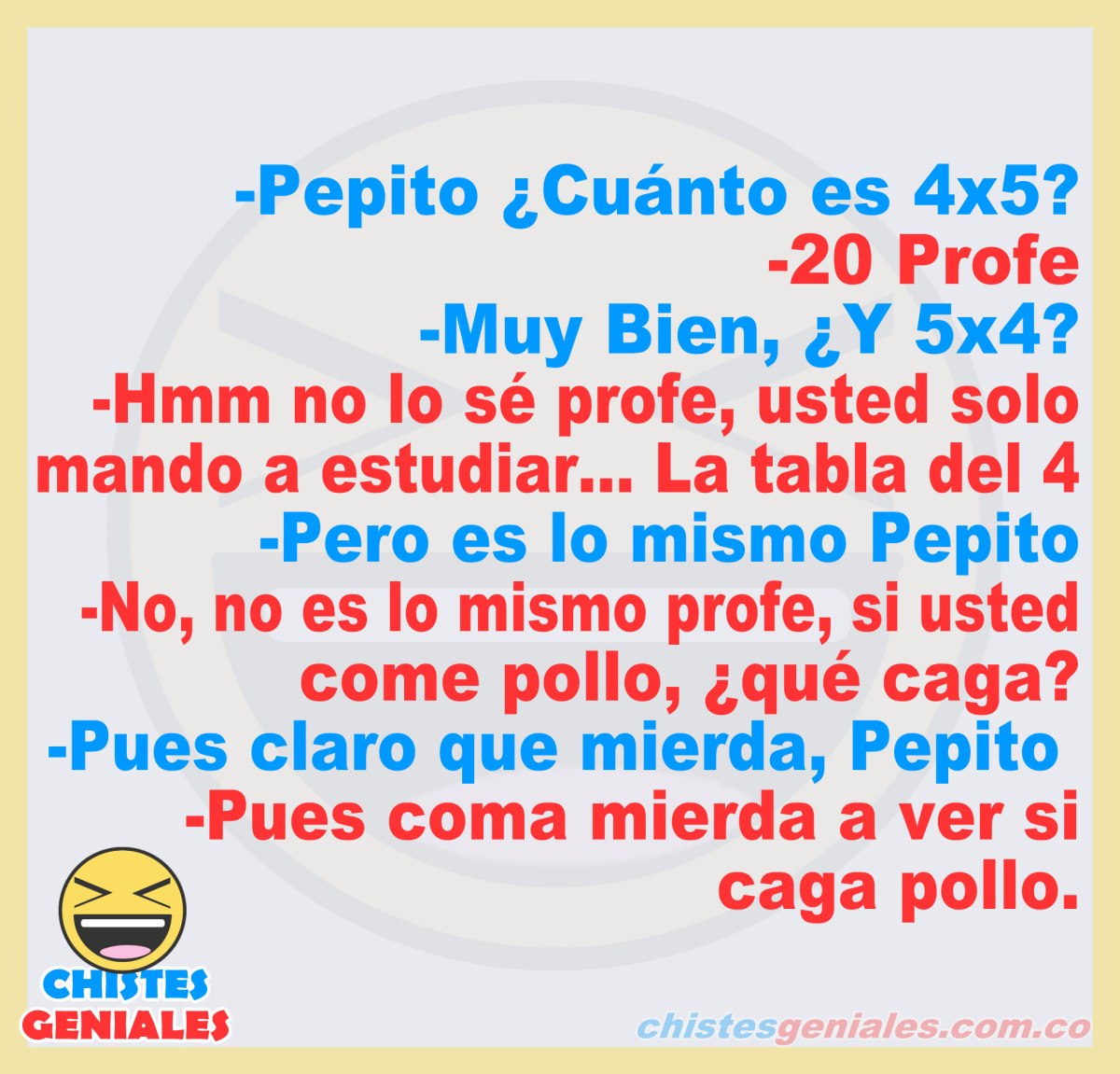 Chistes De Pepito ¿cuánto Es 4×5 Chistes Geniales