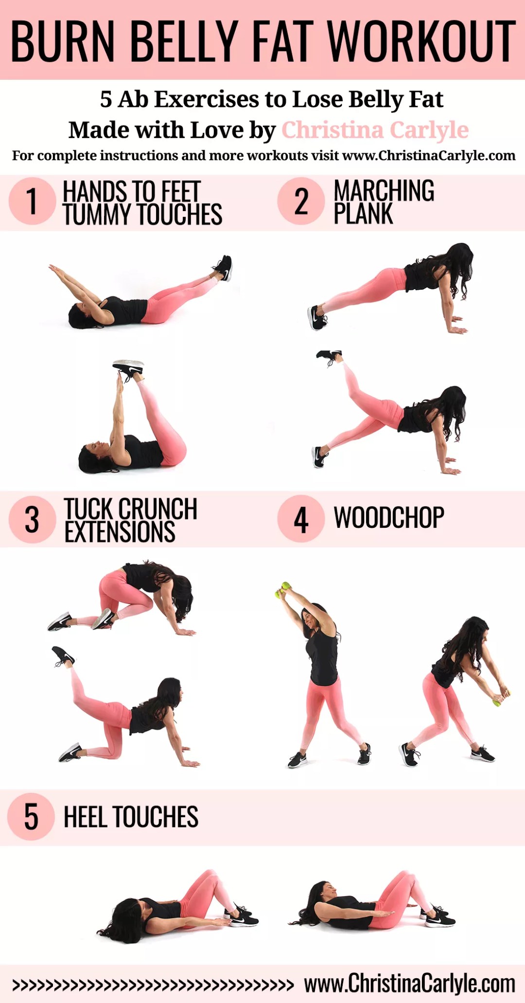5 Ab Exercises To Lose Belly Fat Christina Carlyle