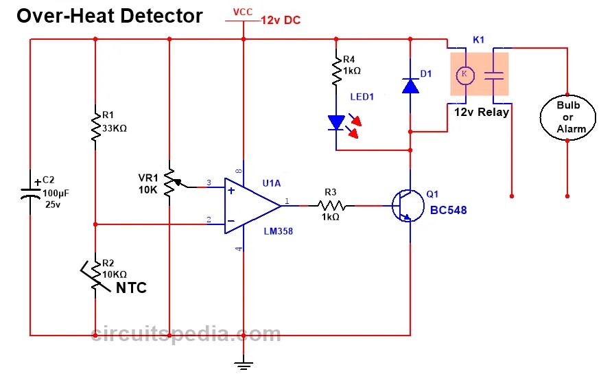 Heat Sensor Circuit Diagram Using Thermistor Circuit Diagram