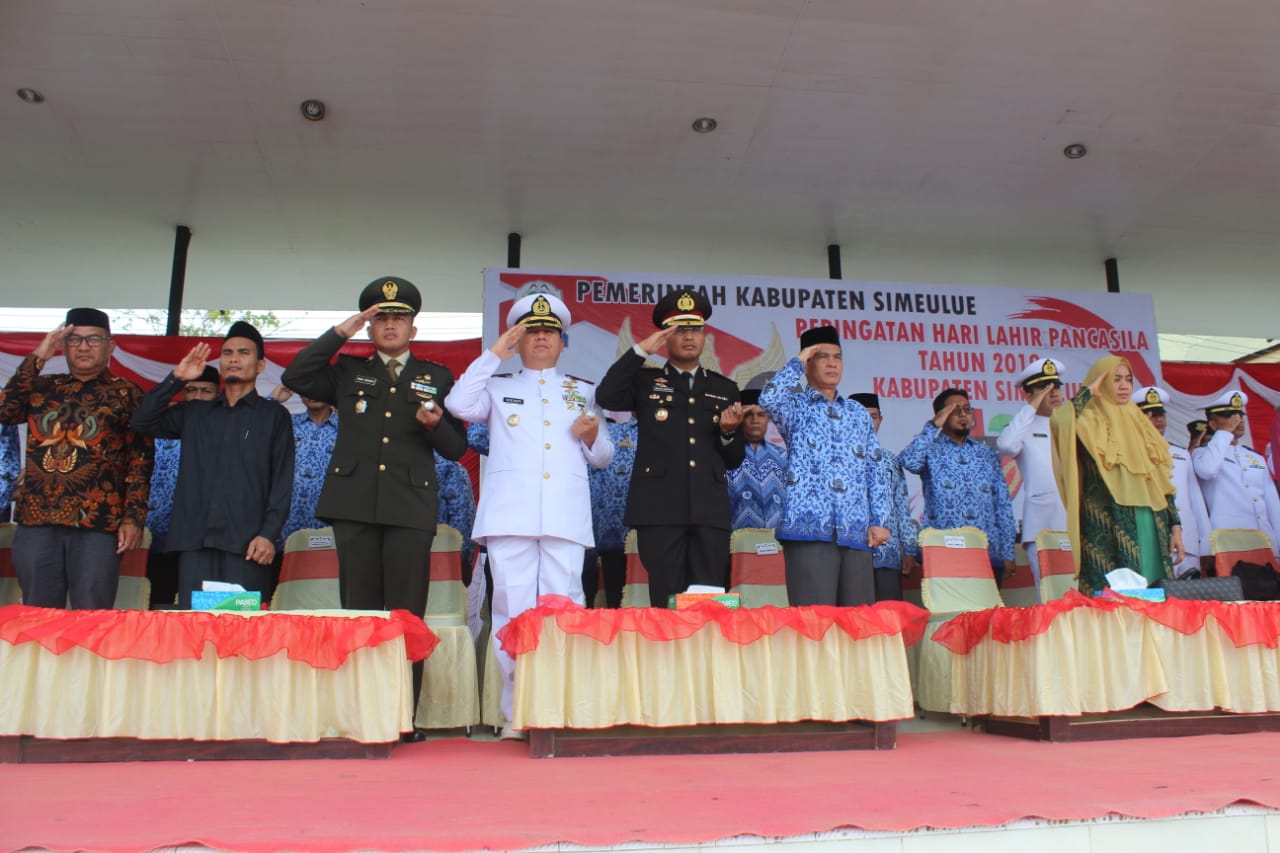 Upacara Peringatan Hari Lahir Pancasila Di Simeulue Berlangsung Khidmat