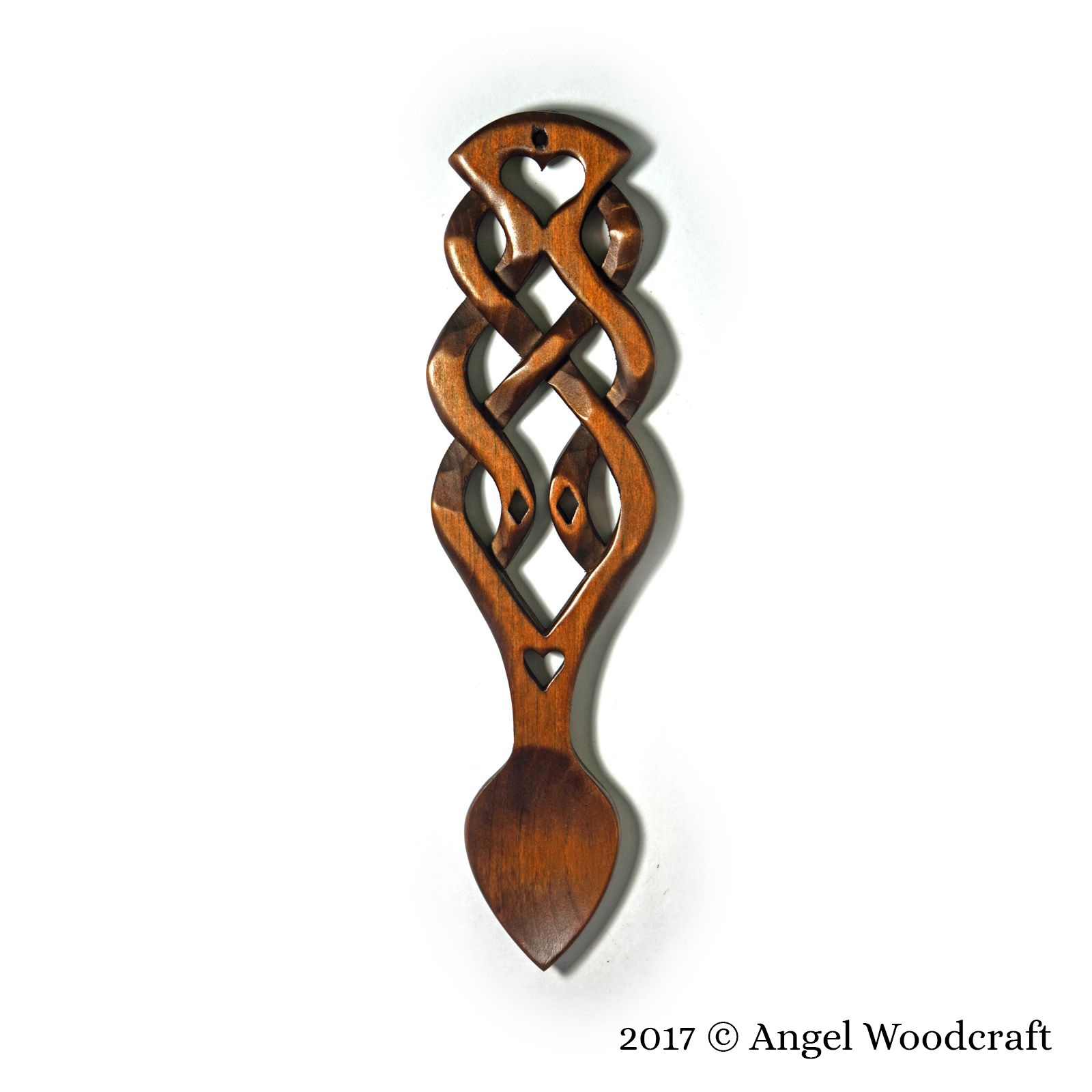 Everlasting Love Welsh Love Spoon 34 Angel Woodcraft