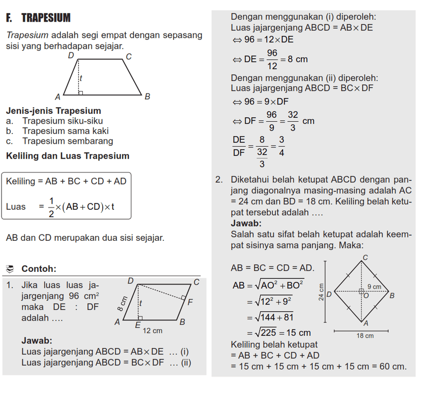 Soal Matematika Kelas 7 Segitiga Dan Segiempat Bagikan Kelas Images