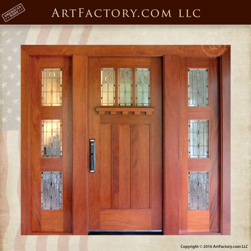 American Craftsman Door Custom Made Solid Wood Door Entry