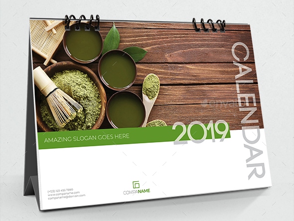 Template Desain Kalender Meja 2019 Psd Ai Indesign De