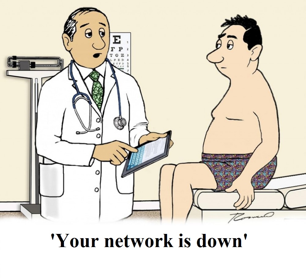 Cartoon Doctor Tells Patient According To Hipaa Form He Can Not Share