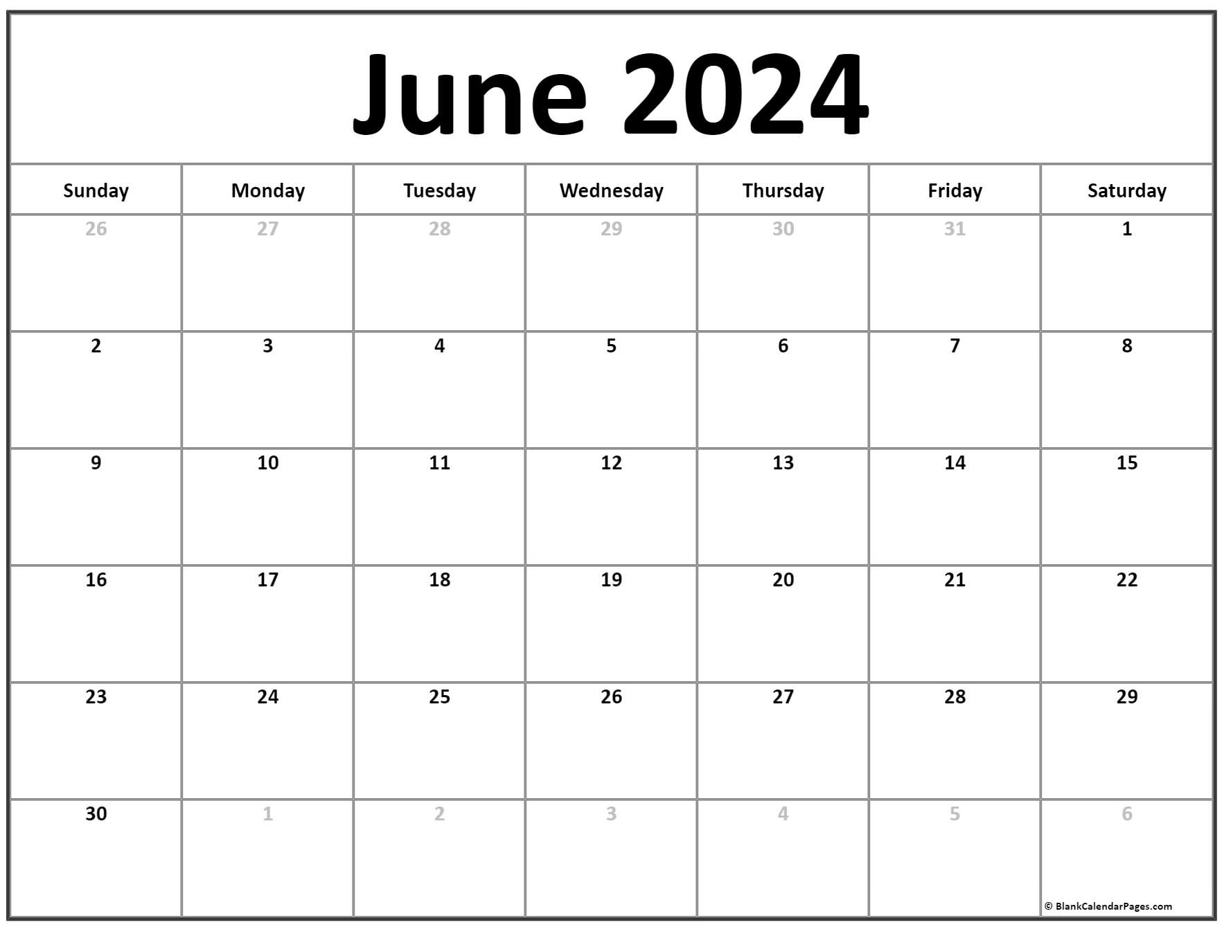 June 2022 Calendar Free Printable Calendar Templates June 2022