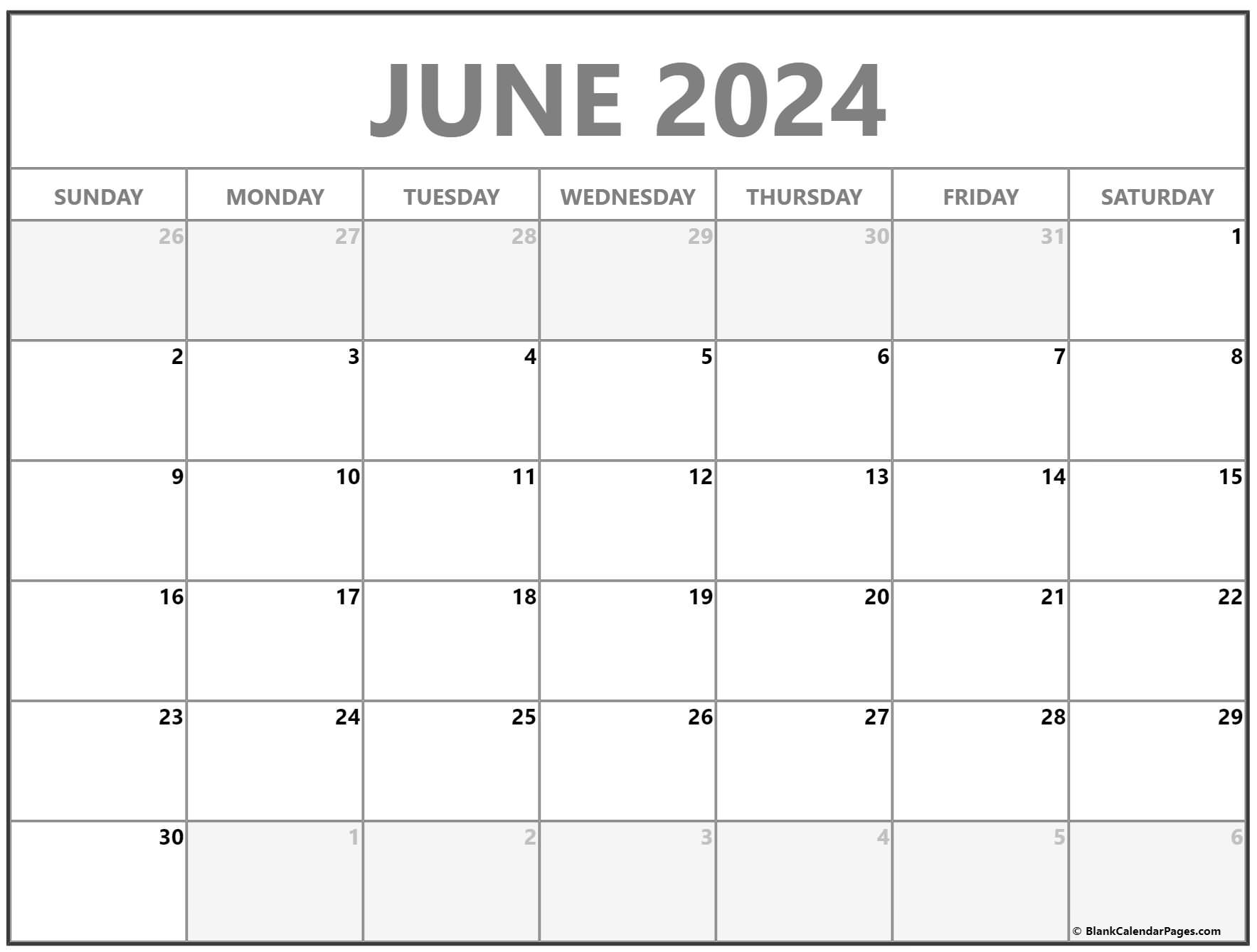 June 2022 Calendar Free Printable Calendar Templates June 2022