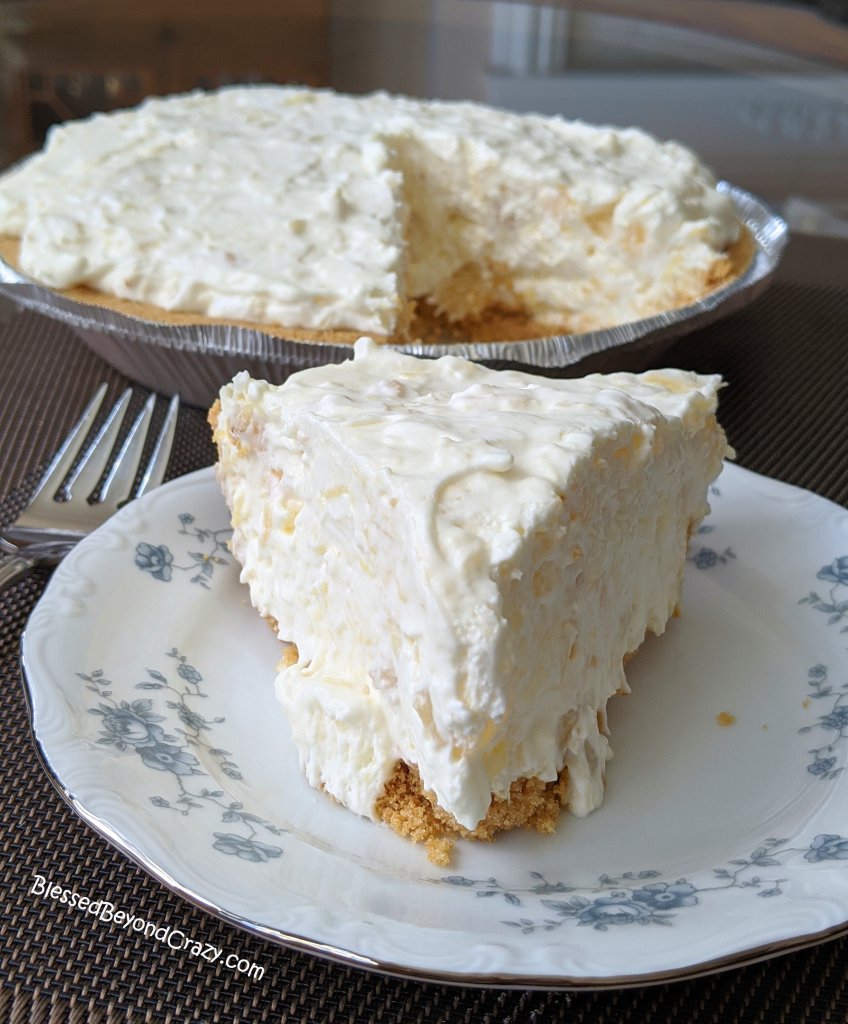 No Bake Pineapple Cream Cheese Pie Gluten Free Option