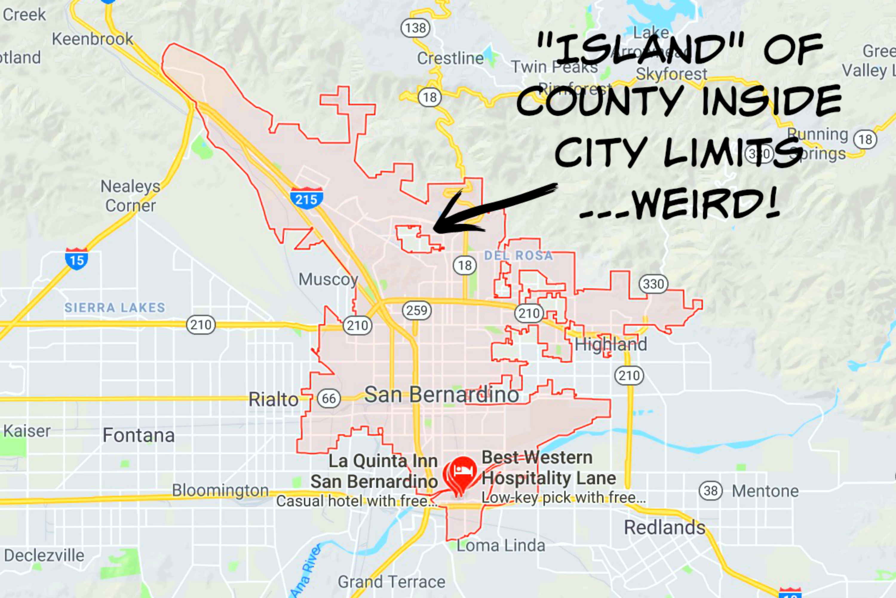 San Bernardino County Map With Cities