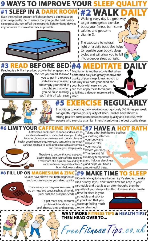 How To Get Improved Quality Sleep Infographic