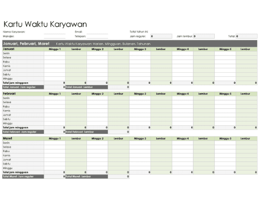 Timesheet Karyawan Manfaat Dan Contoh Template Aplikasi Absensi Sexiz Pix