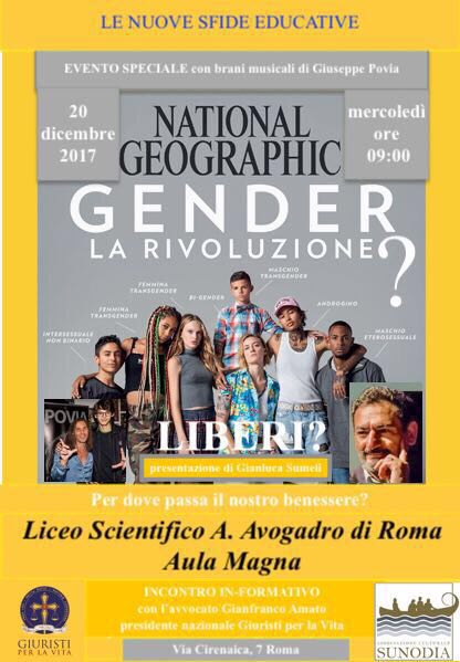 Gender La Rivoluzione Roma Gianfranco Amato