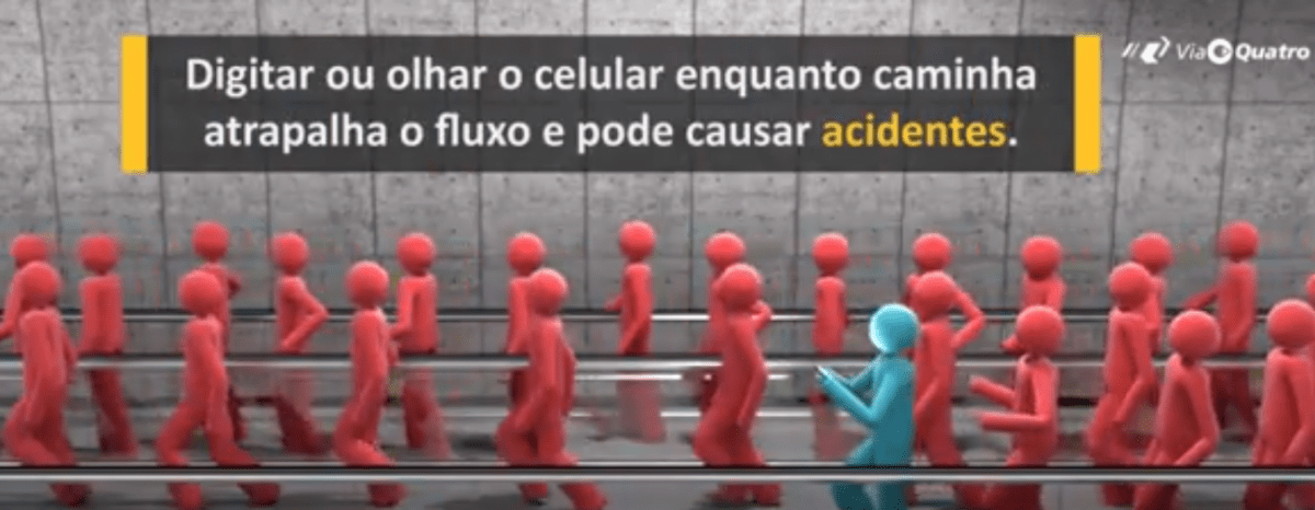 Campanha Alerta Sobre Riscos Do Uso De Celular No Metrô De Sp