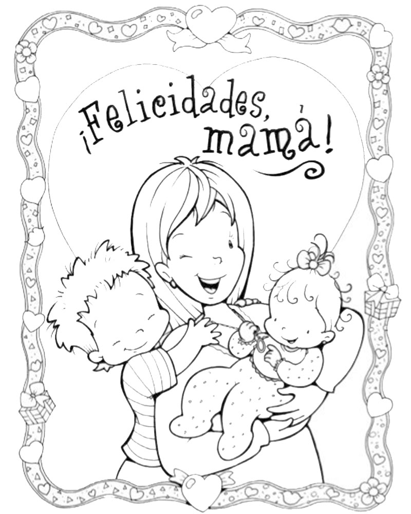 Dibujos Del Día De La Madre Para Imprimir Y Colorear Colouring Pages