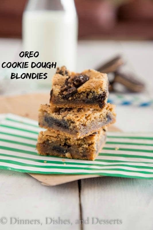 Oreo Cookie Dough Blondies