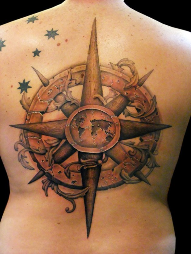 30 Stunning Compass Tattoo Designs Entertainmentmesh