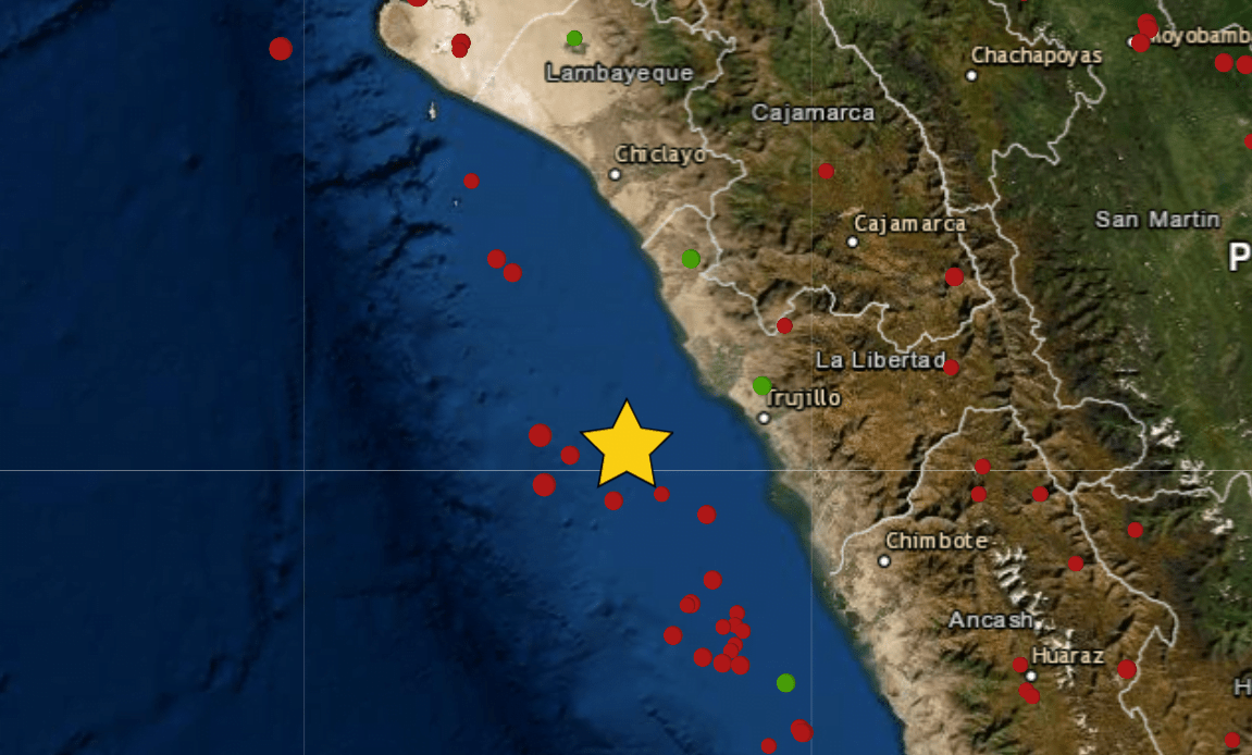 Temblor En Trujillo De Magnitud 44 Se Registró Hoy 1 De Enero Del 2021