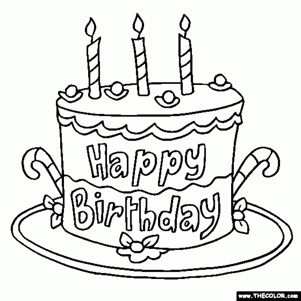 Get This Free Birthday Cake Coloring Pages 4488