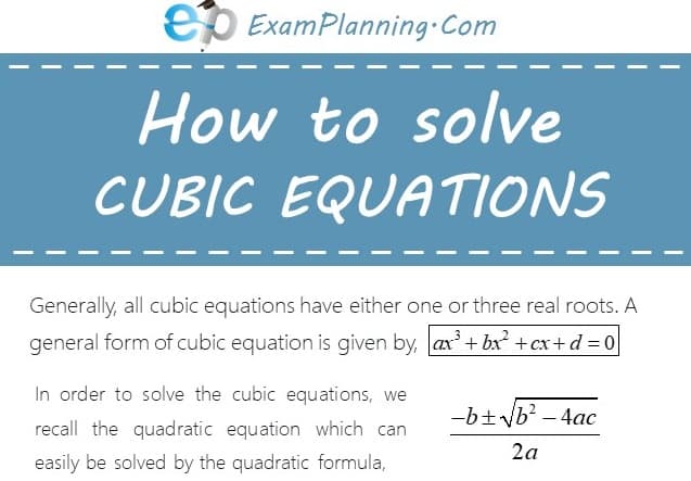 How To Calculate Cubic Equation Tessshebaylo