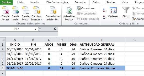 Calcular DÍas Meses Y AÑos Entre Dos Fechas Y Diferentes Periodos