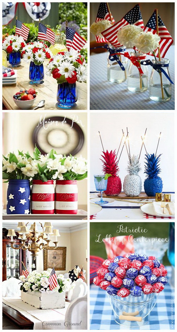 15 Festive Diy Table Centerpiece For 4th Of July With Lots Of Tutorials