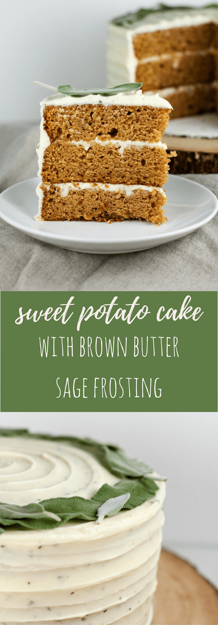 Sweet Potato Cake With Brown Butter Sage Frosting Flour Covered Apron