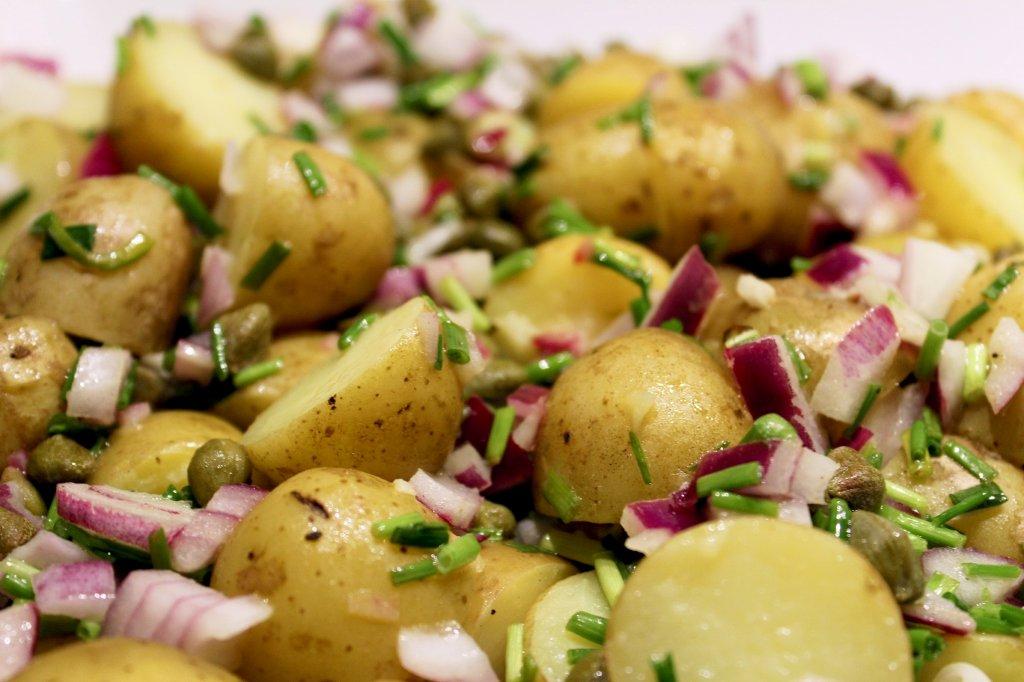 Kartoffelsalat Med Rødløg Og Kapers Frk Roslev