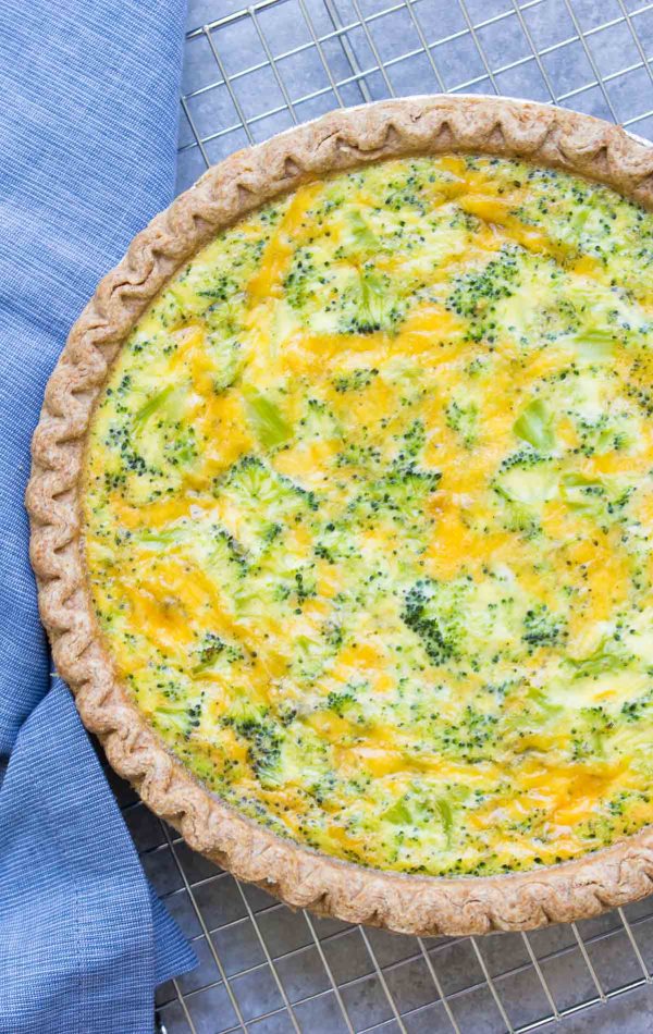 Easy Broccoli Cheese Quiche 5 Ingredients