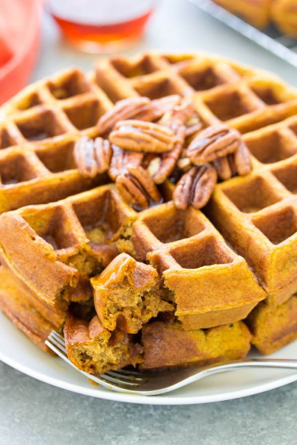 Healthy Pumpkin Waffles