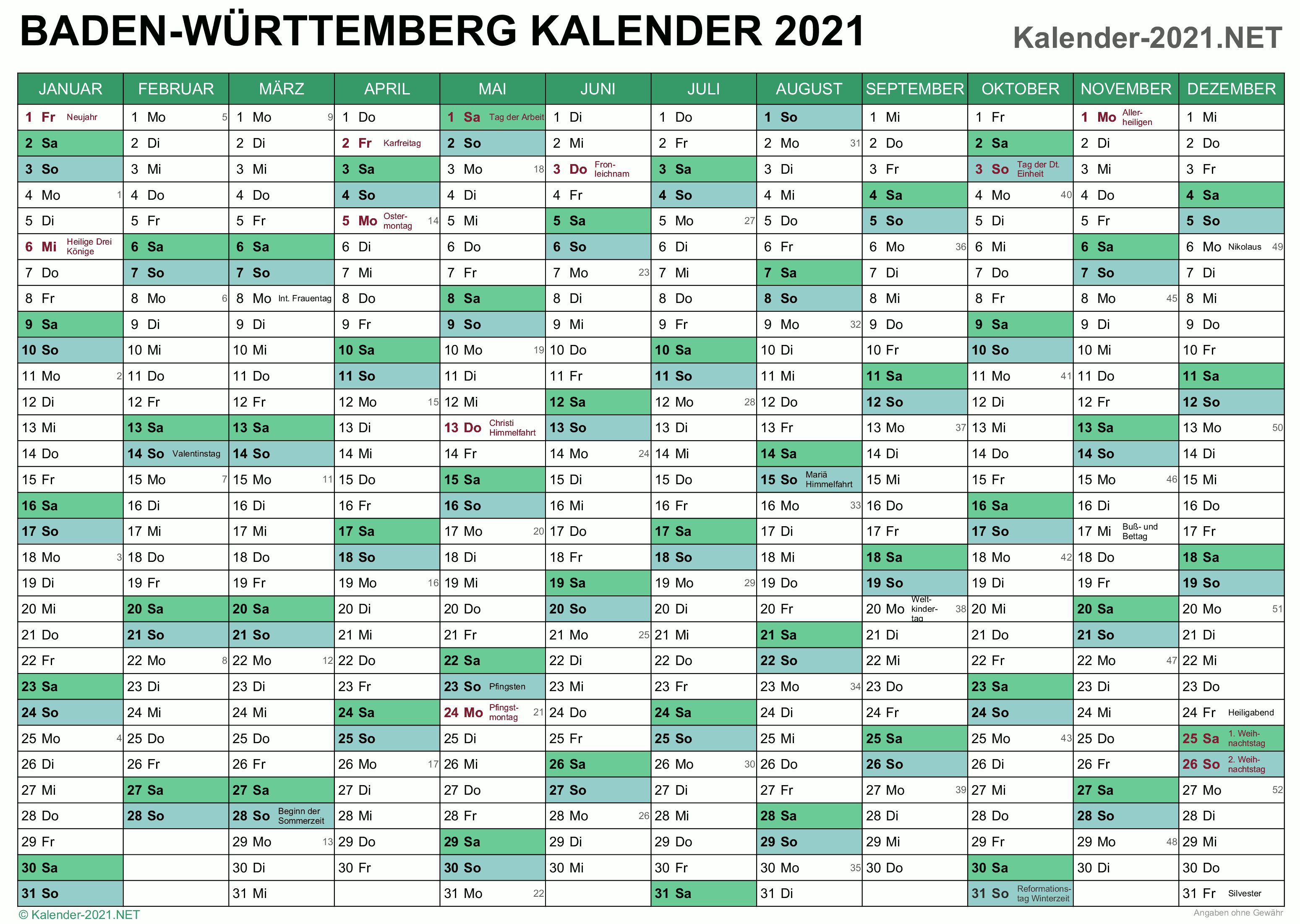 Kalender 2021 Schulferien Bw Kalender 2021 Schulferien Bw Kalender