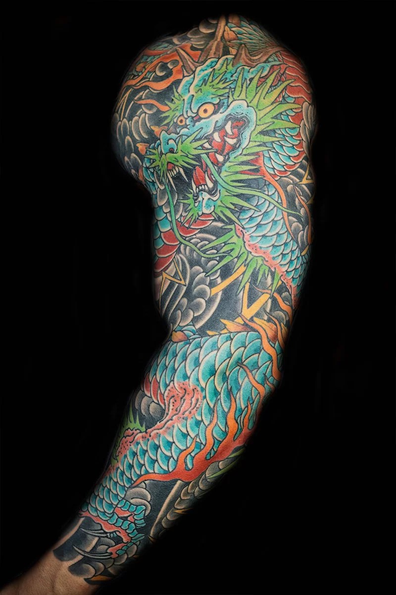 Mike Rubendall Portfolio Sleeve S Dragon 01 Kings Avenue Tattoo