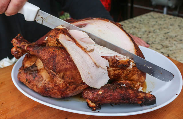 Cajun Smoked Turkey On The Grill With Cajun Seasonings