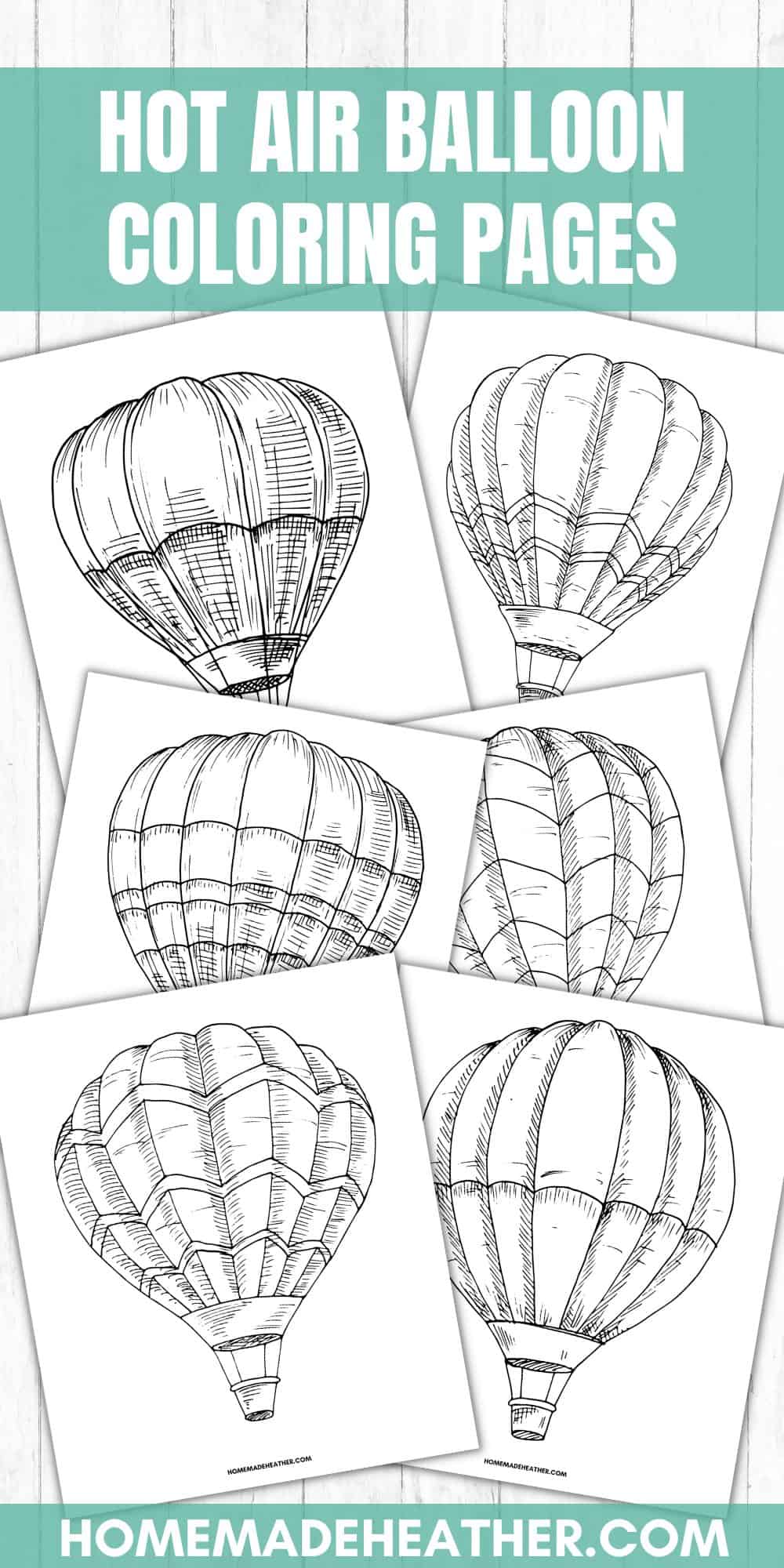 Hot Air Balloon Coloring Pages Homemade Heather