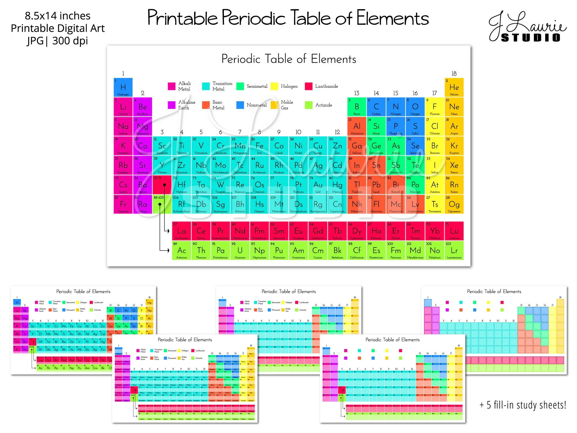 Periodic Table Of The Elements Paperzip Free Printable Periodic Porn